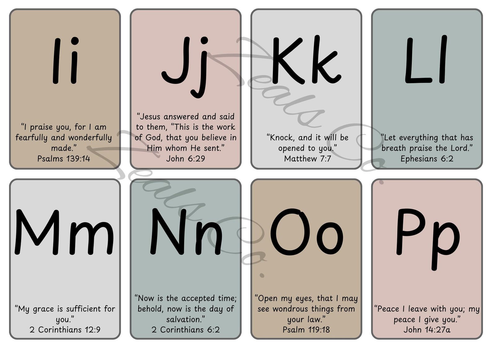 ABC Bible Flash Cards for Kids | Printable Bible Activity | ABC Bible ...