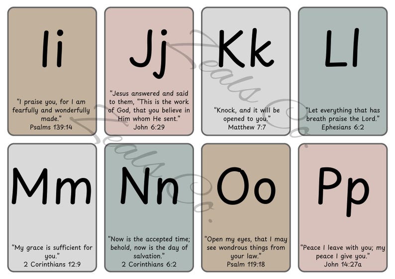 ABC Bible Flash Cards for Kids | Printable Bible Activity | ABC Bible ...