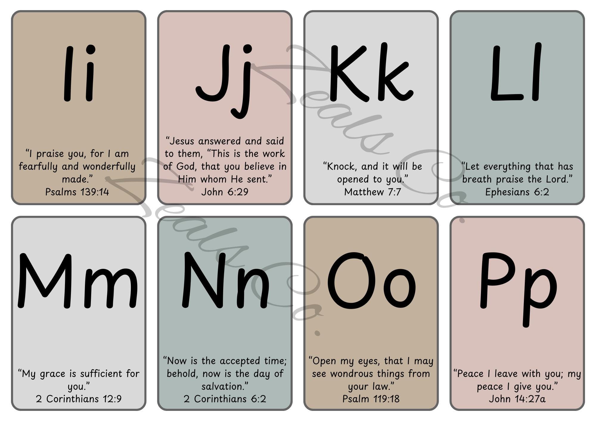 ABC Bible Flash Cards for Kids | Printable Bible Activity | ABC Bible ...