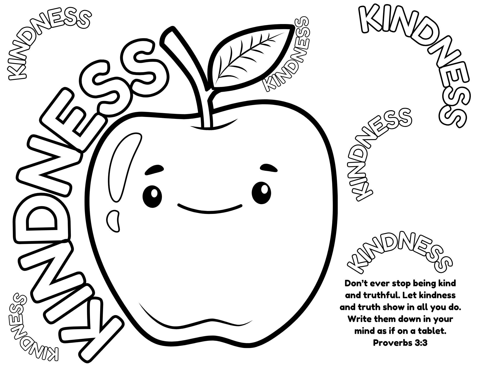 Fruit of the Spirit Coloring Pages, Printable Kids Bible Verse ...