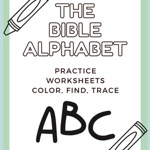 26 Bible Alphabet Worksheets, Upper & Lowercase, Preschool ...