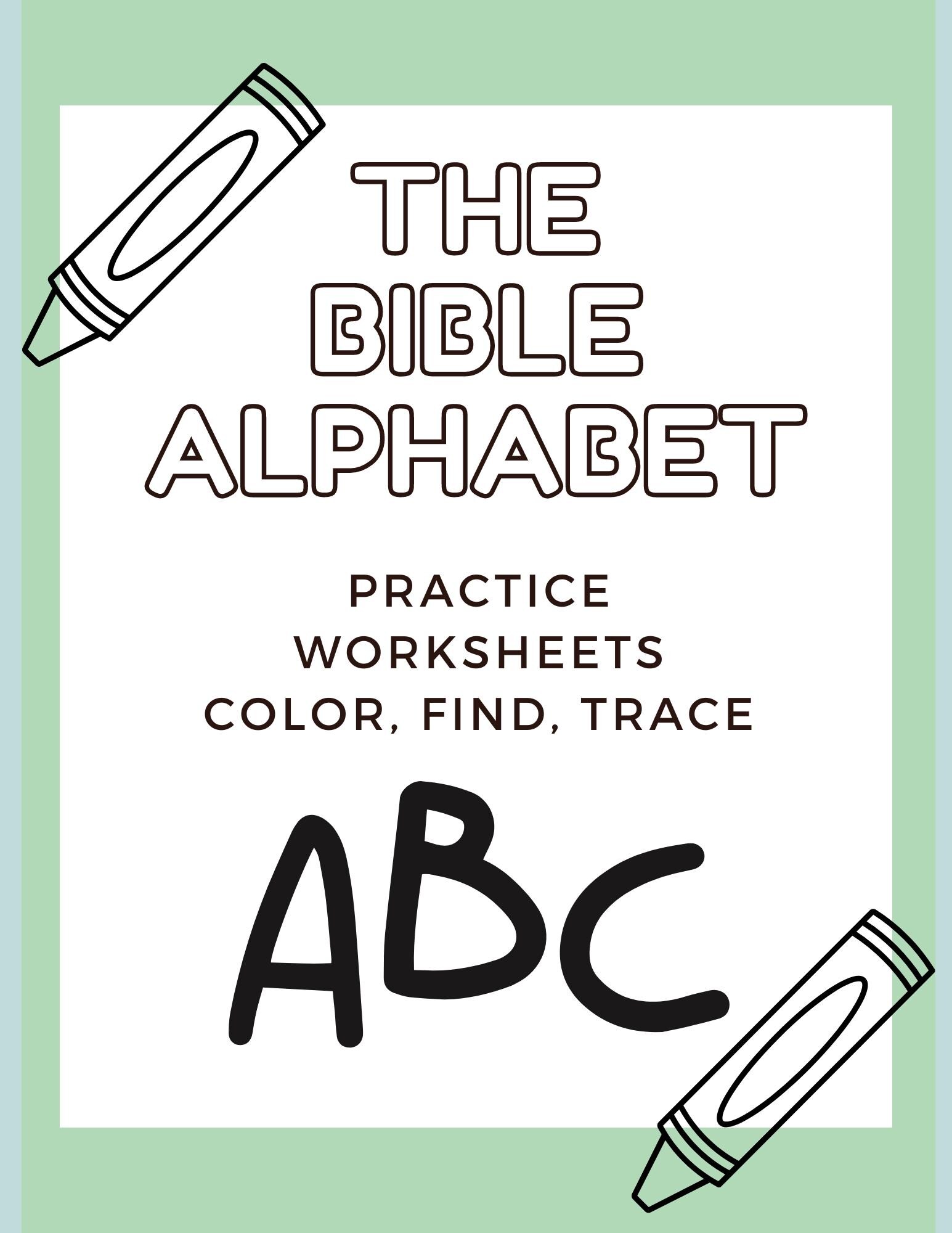 26 Bible Alphabet Worksheets, Upper & Lowercase, Preschool ...