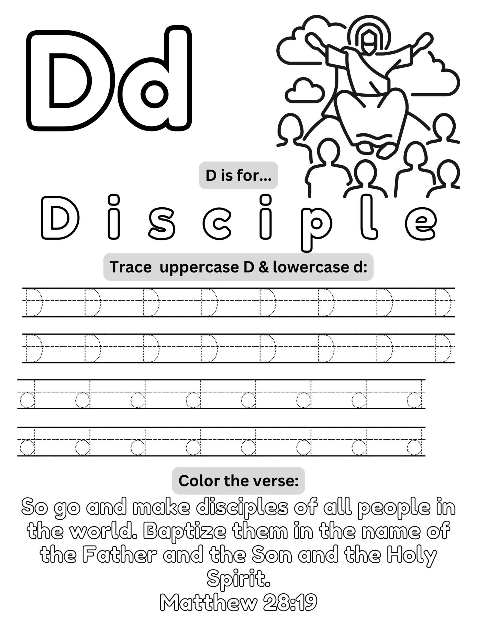 Bible ABC Tracing Cards: Handwriting Practice (PDF) - Etsy