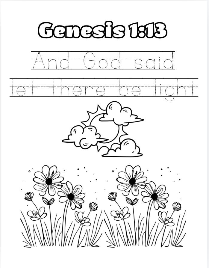 Bible Verse Tracing and Coloring Pages for Children - Etsy
