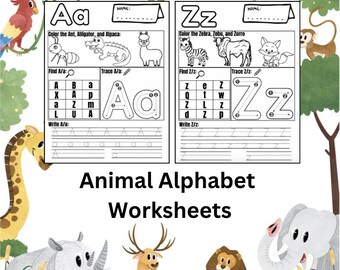 Alphabet Trace and Writing Pages Worksheets Upper and Lowercase ...