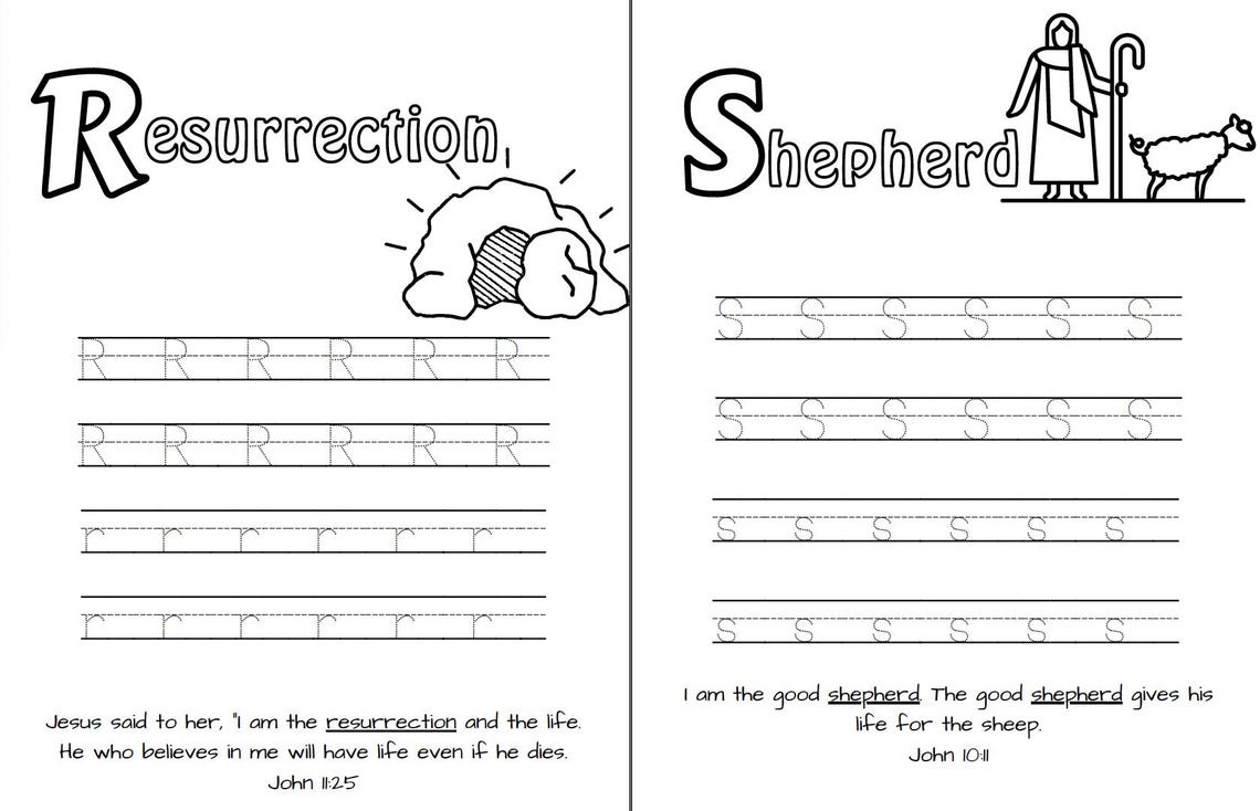 Alphabet ABC Scripture Tracing Cards, Bible Verse Activity, Homeschool ...