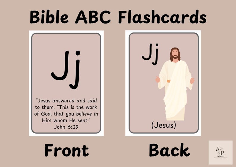 ABC Bible Flash Cards for Kids | Printable Bible Activity | ABC Bible ...