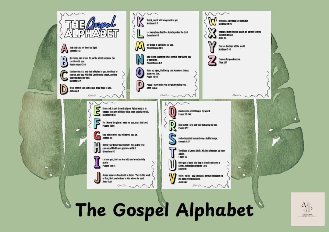 The Gospel Alphabet | Printable Bible Activity | ABC Bible Verse | A-Z ...