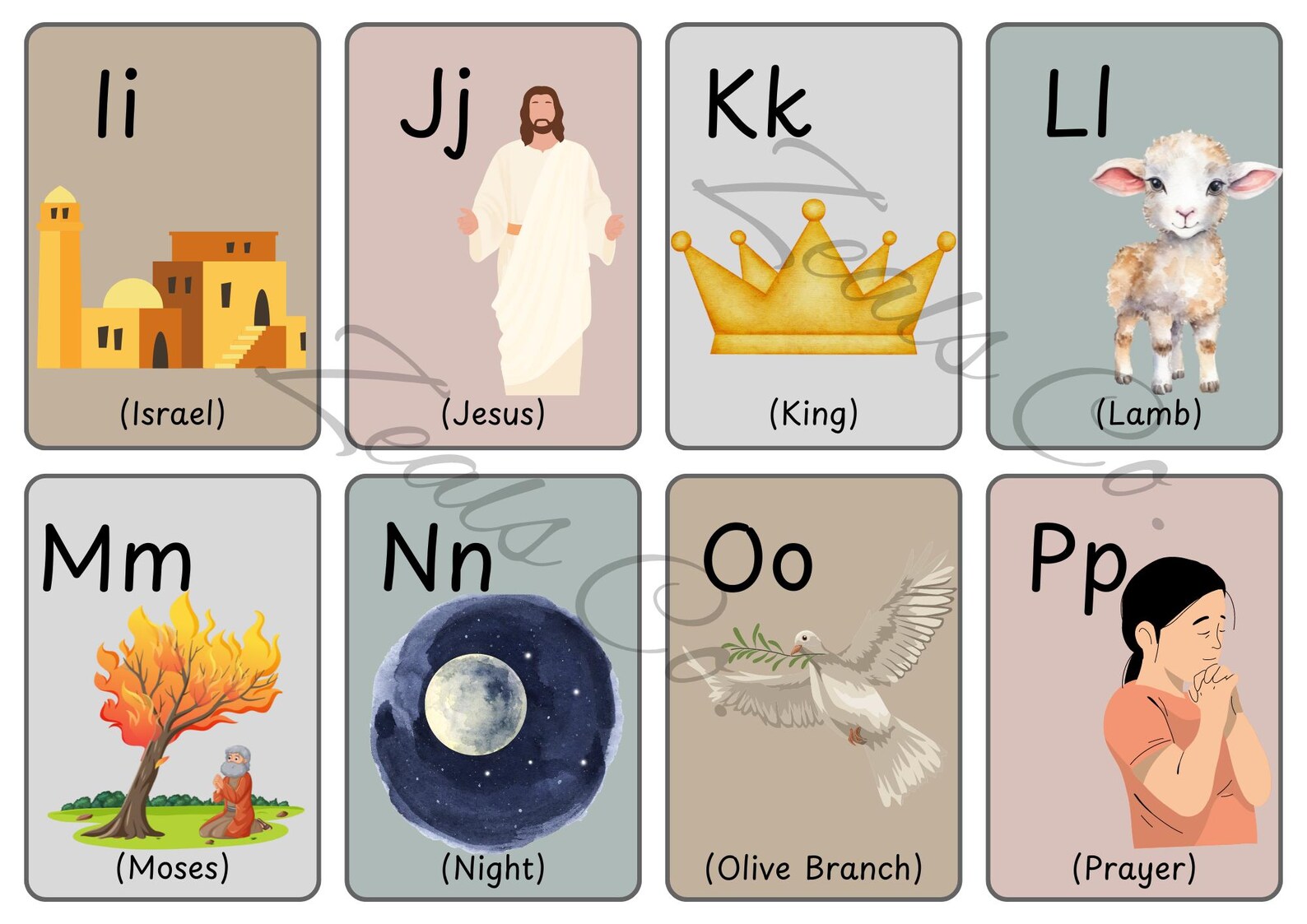 ABC Bible Flash Cards for Kids | Printable Bible Activity | ABC Bible ...