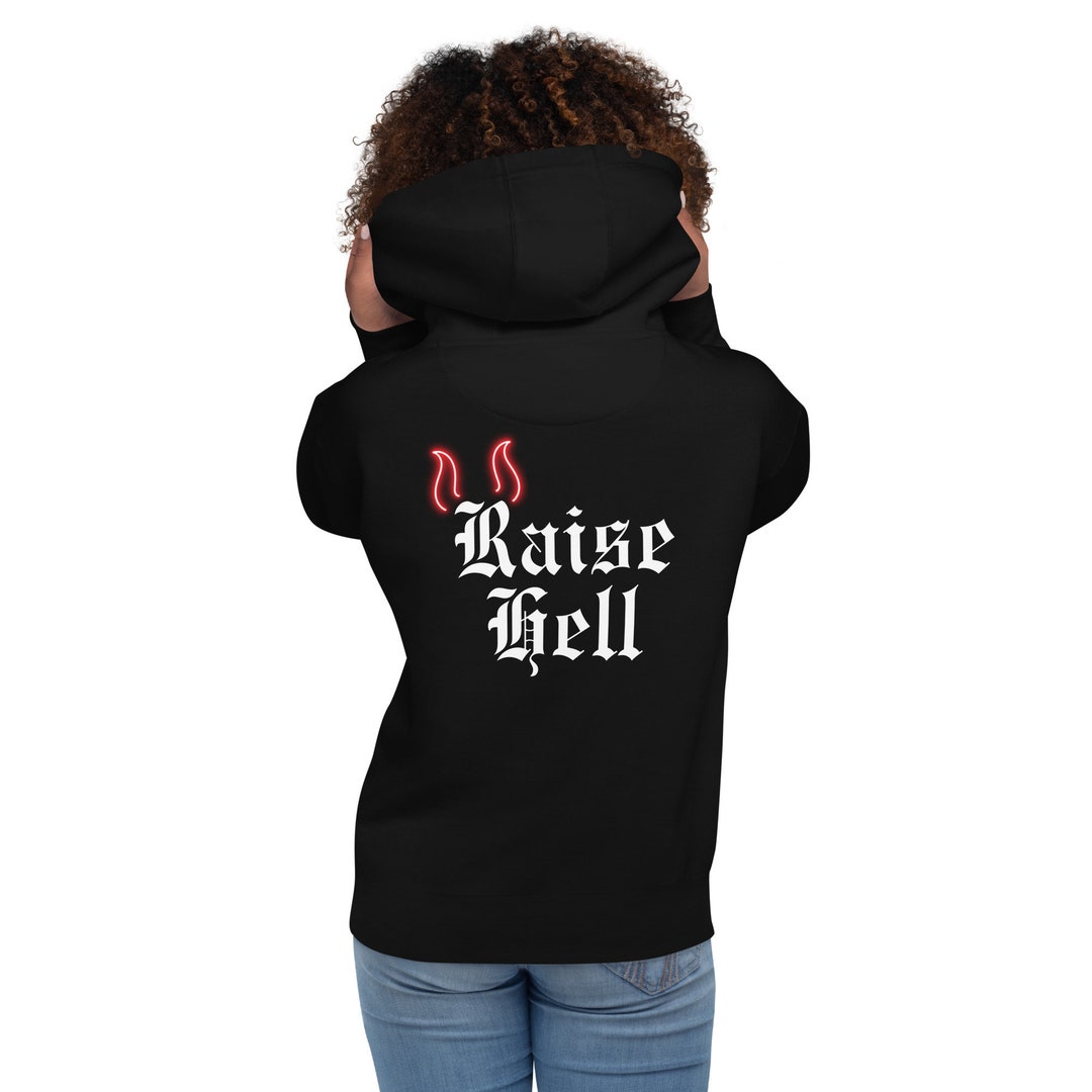 Raise Hell Hoodie Devil Badass Baddie Villain Era Booktok Heroine Rock ...