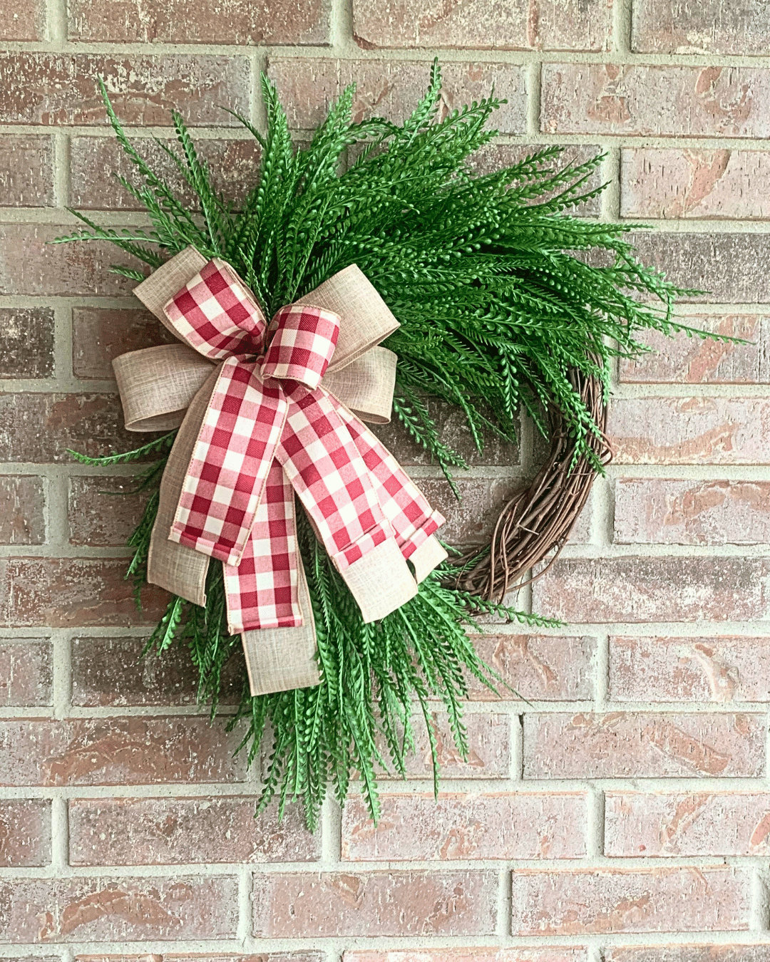 Bead Grass Wreath, All Year-round Rustic Grapevine Wreath Greenery ...