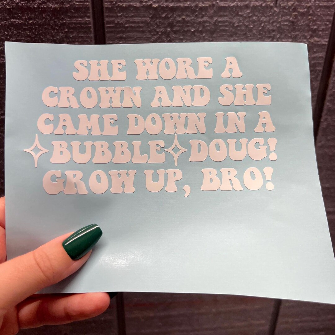 She Came Down in a Bubble Doug, Grow Up, Witch, Witch Car Decal, Car ...