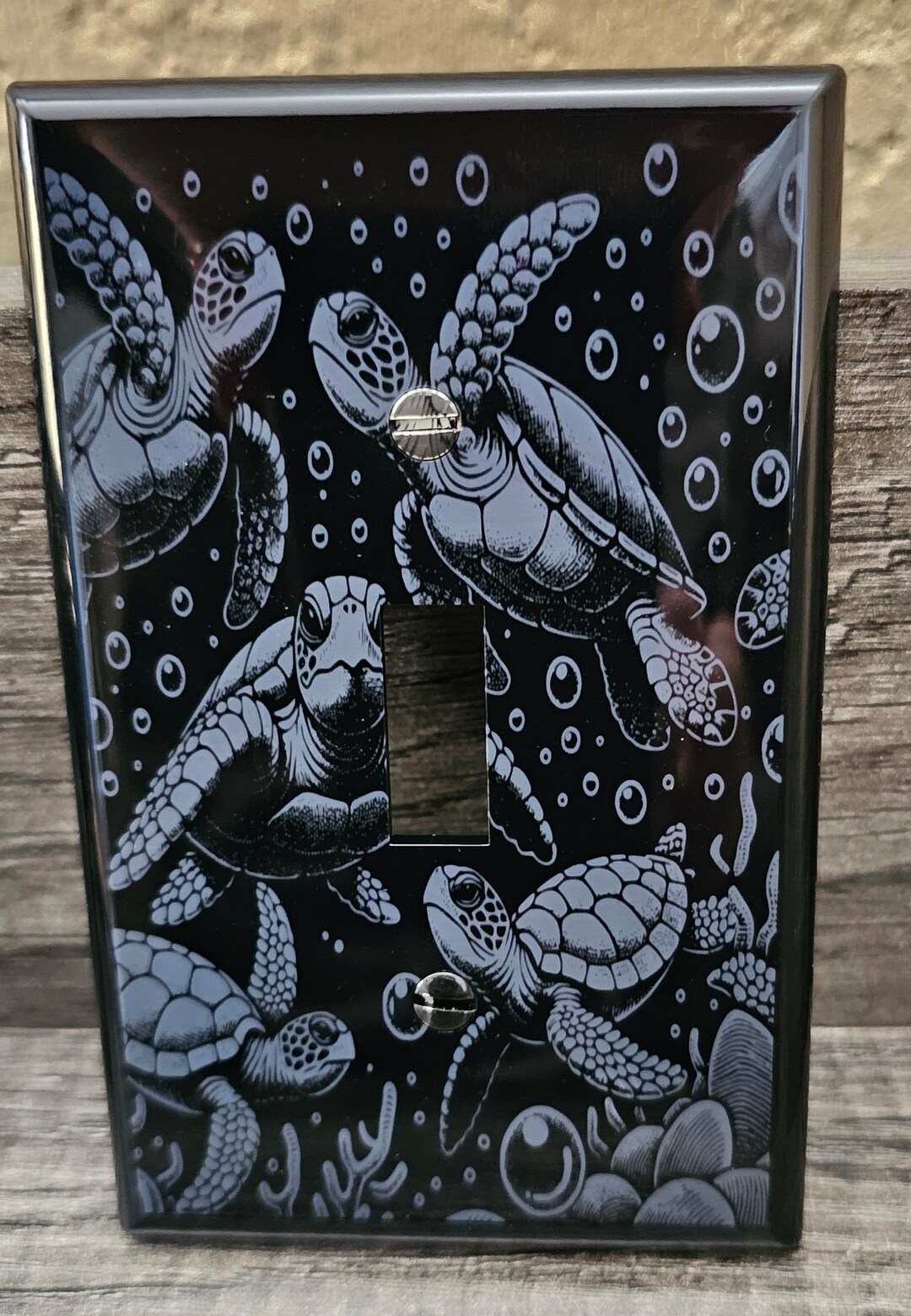 Lasered Engraved Sea Turtles Switch Cover Plates - Etsy