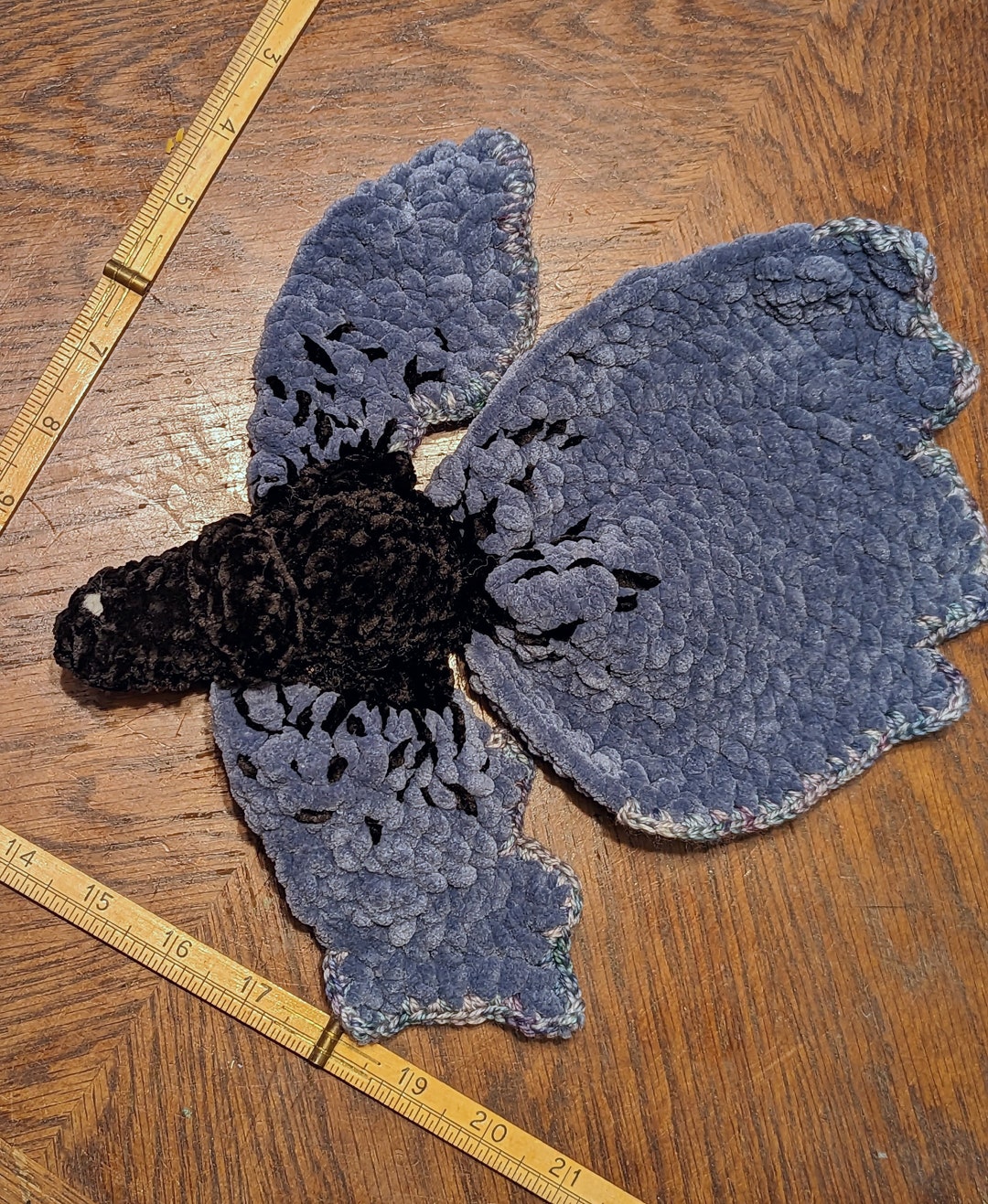 Crochet - Amigurumi Betta Fish - Plush Stuffy - Blue and Black - Etsy