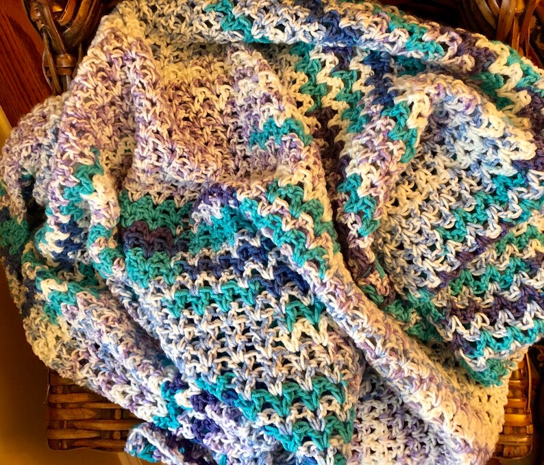 Crochet Blanket Crochet Afghan Crochet Throw Blue Purple | Etsy Crochet Blanket Crochet Afghan Crochet Throw Blue Purple | Etsy