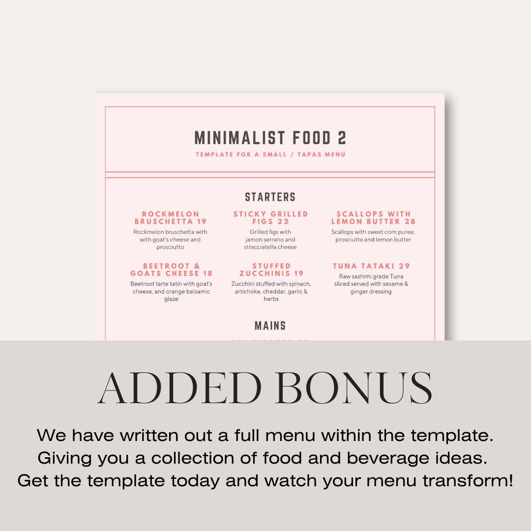 Menu Template, Food, Beverage, Canva Template Restaurant Branding - Etsy