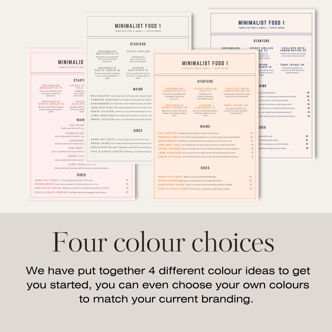 Menu Template, Food, Beverage, Canva Template Restaurant Branding - Etsy