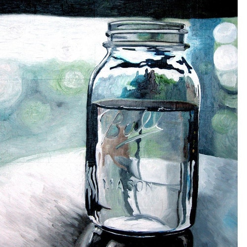 Ball Jar Painting Fine Art Print Mason Jar Art Print of Oil - Etsy