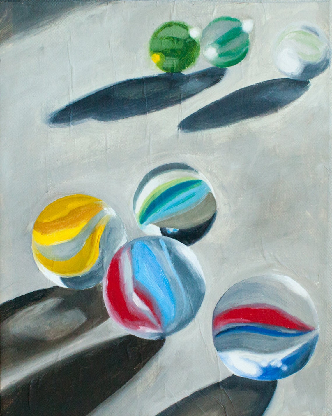Fine Art Print Glass Marbles Art From Original Oil Painting 8.5x11 ...