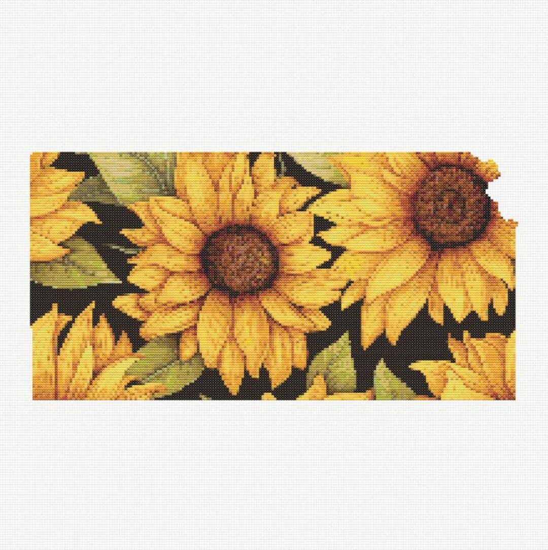 Cross Stitch Pattern | Kansas State Flower | Sunflower | Kansas ...