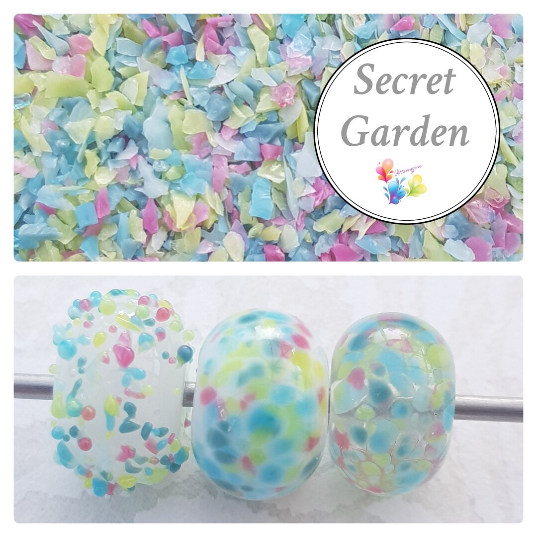 Lampwork Frit SECRET GARDEN, Fine Blend Coe 96, Lampwork Supply, Glass ...