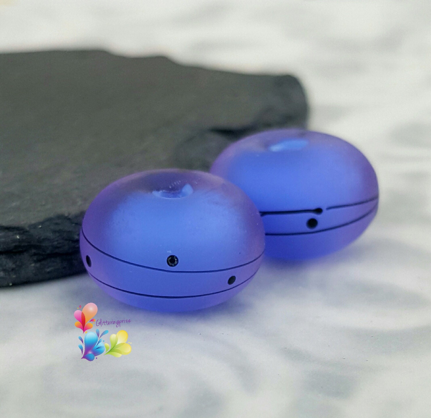 Lampwork Beads Handmade, Small Beads, Opaque Urban Scribbles Bluebell ...