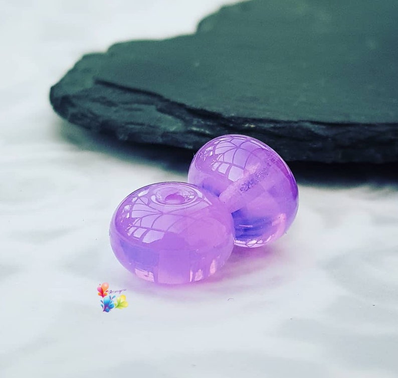 Lampwork Beads Handmade, Small Beads, Water Violet Opal Made to Order ...