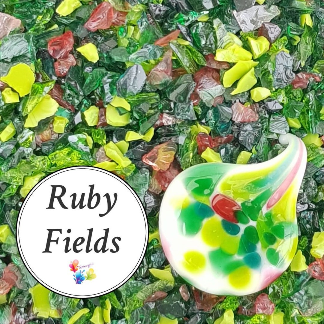 K1 Lampwork Frit Blend RUBY FIELDS, Regular Blend Coe 94-96, Lampwork Supply, Glass Supply ...