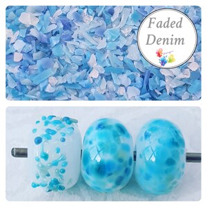 Lampwork Frit Blend FADED DENIM, Fine Blend Coe 94-96, Lampwork Supply ...
