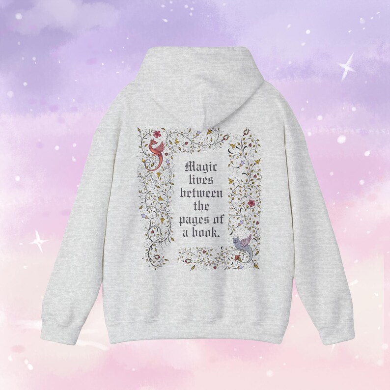 Fantasy Creatures Bookish Hoodie: Medieval Castlecore Renaissance Shirt ...