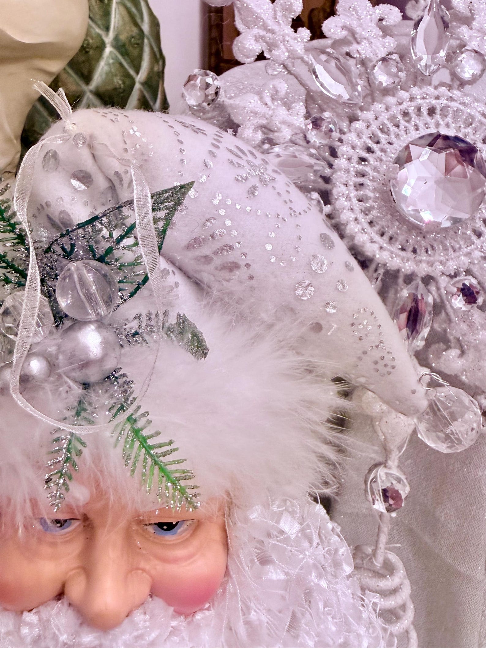 Vintage Winter Wonderland Santa Head - Etsy