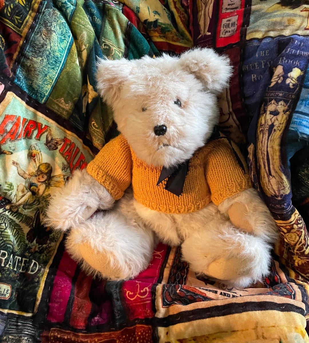Vintage Cream Color Plush Teddy Bear - Etsy