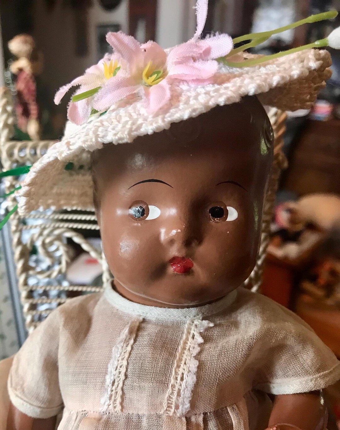 Antique African American Composition Baby Doll - Etsy