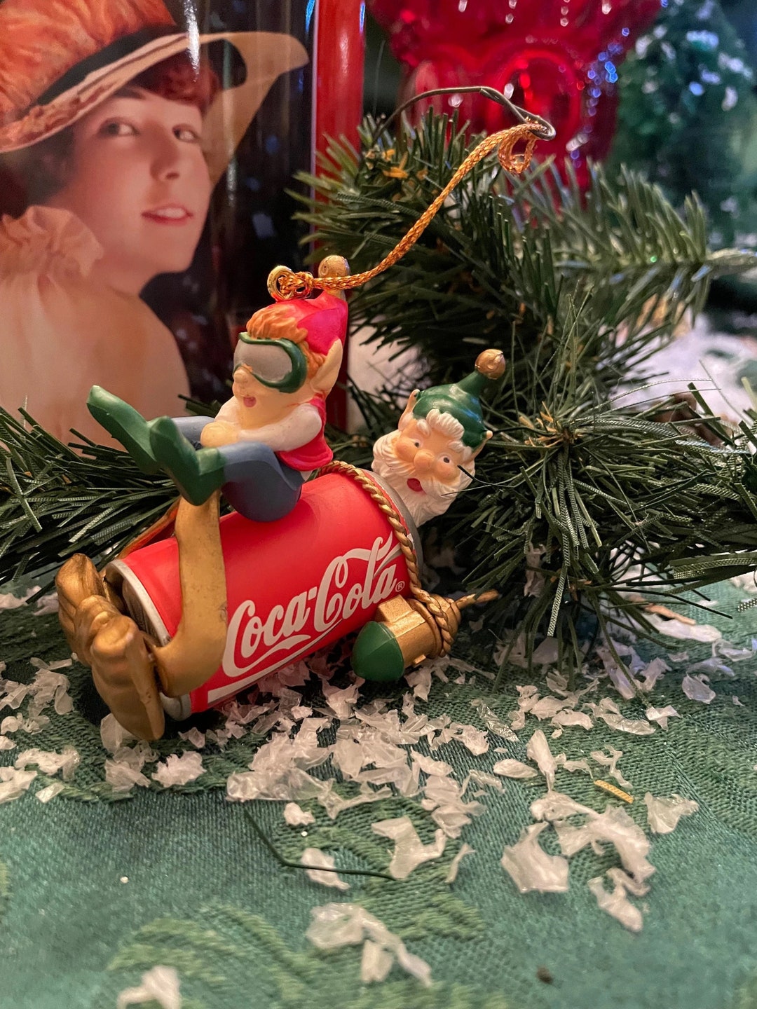 Vintage 1992 Coca Cola Elf Ornament - Etsy