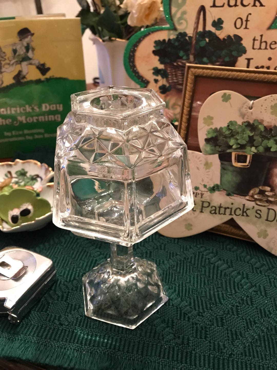 Vintage Lead Crystal Fairy Lamp - Etsy