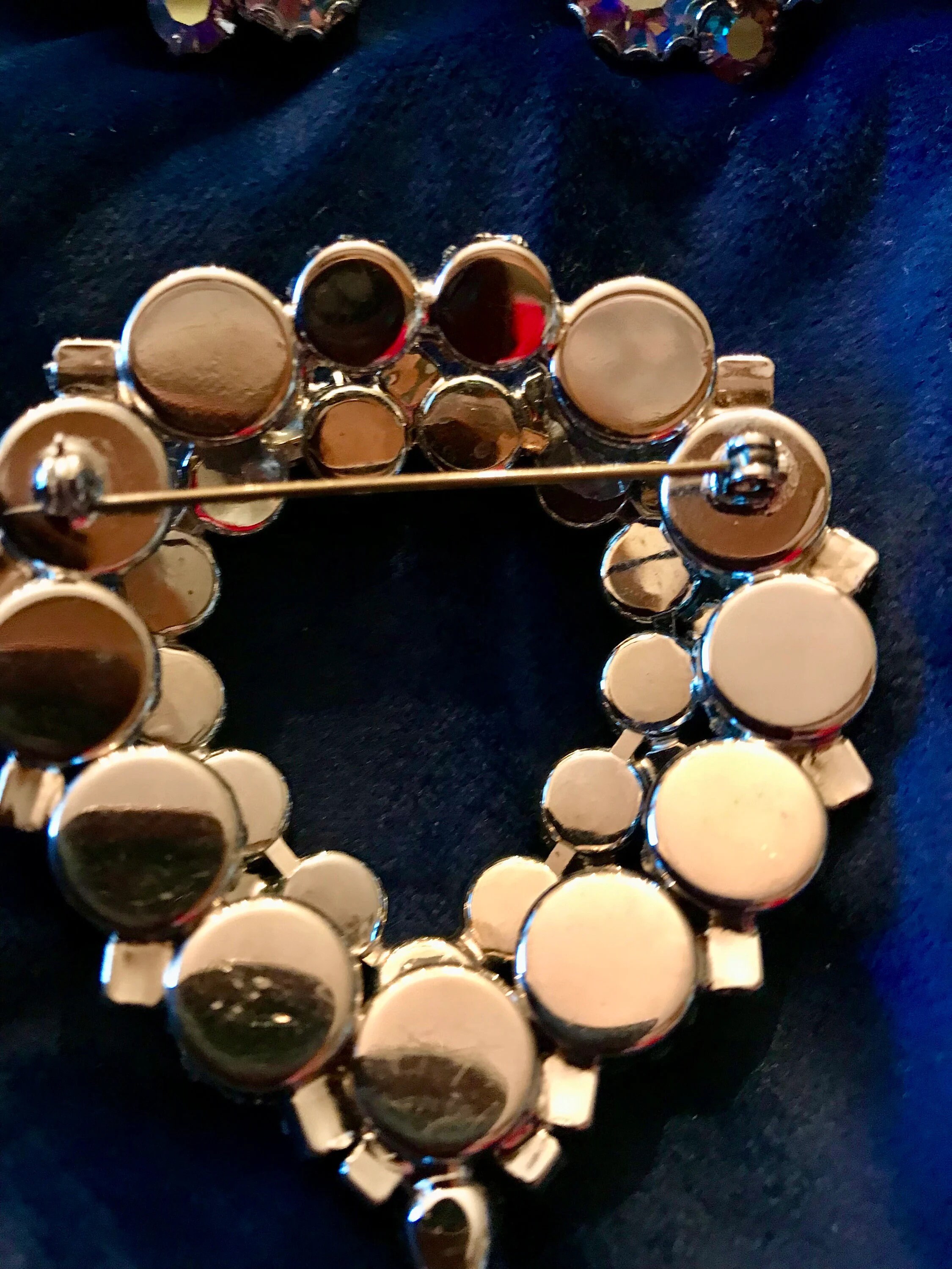 Vintage 1950s Albert Weiss Iridescent Costume Jewelry Pin and Earring ...