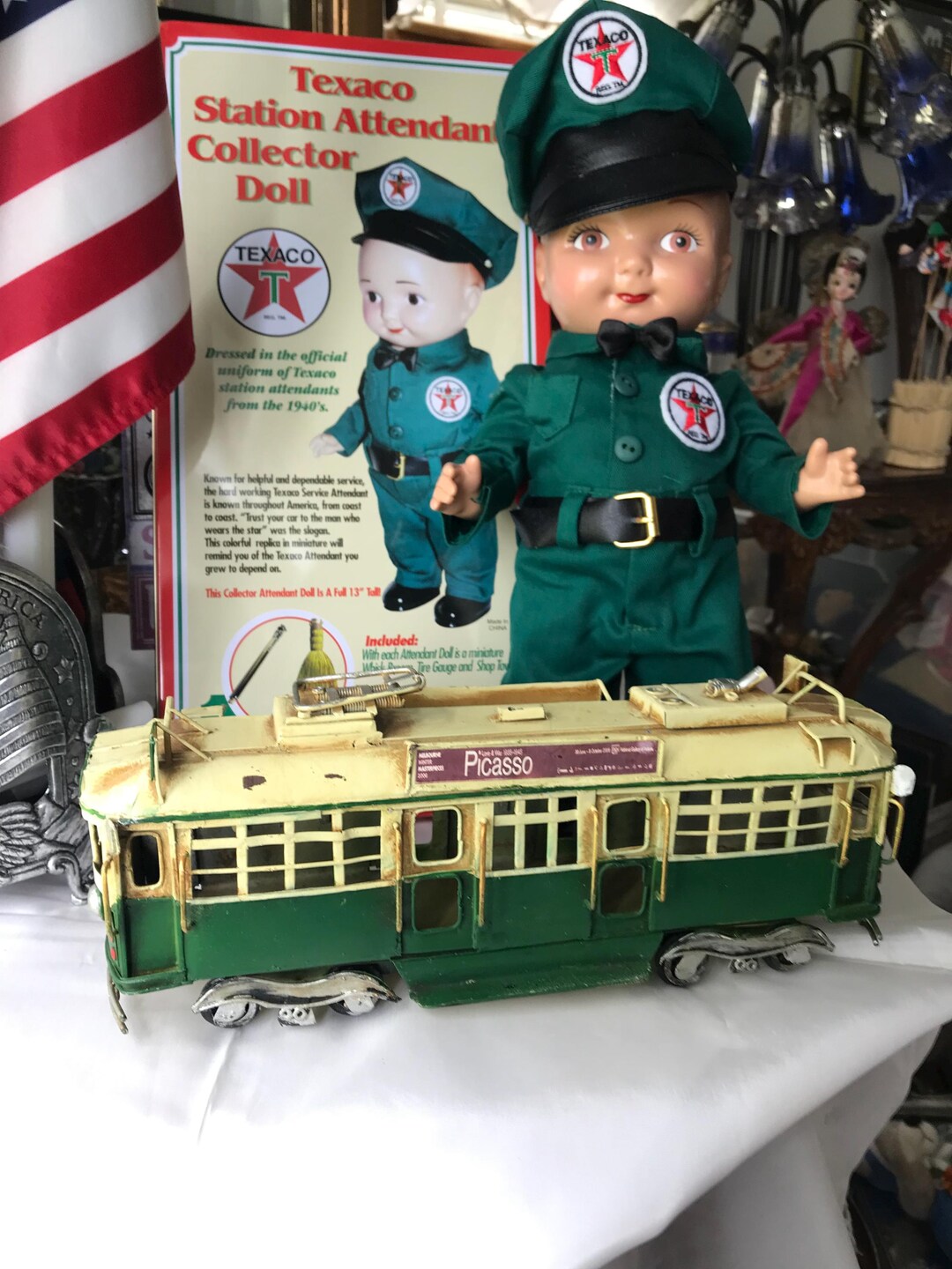 Green and Yellow Metal Tramway Toy Train - Etsy