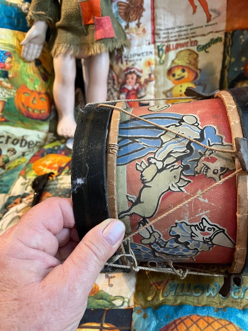 Antique Paper Mache Clown Drum(1920s) - Etsy