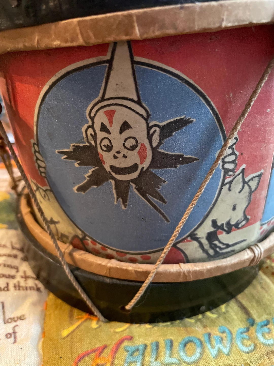 Antique Paper Mache Clown Drum(1920s) - Etsy