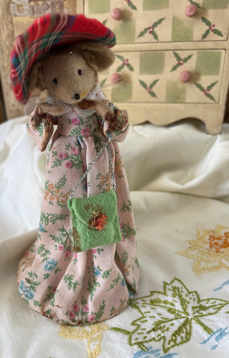 Vintage Set of Four Colonial Ladies Mice Dolls - Etsy