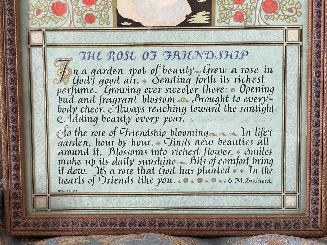 Antique 1923 Gibson Art Company Colonial Poetry Print - Etsy