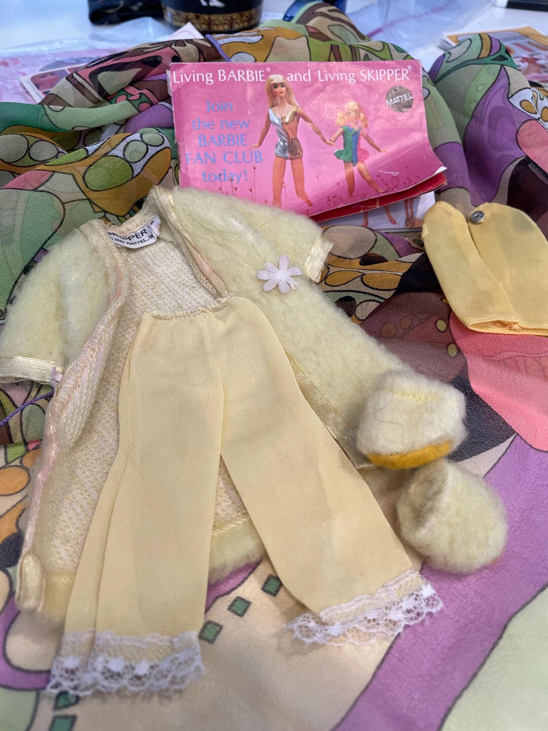 Vintage 1960's Mattel Skipper Doll Lemon Fluff Pajamas Set 1749# - Etsy