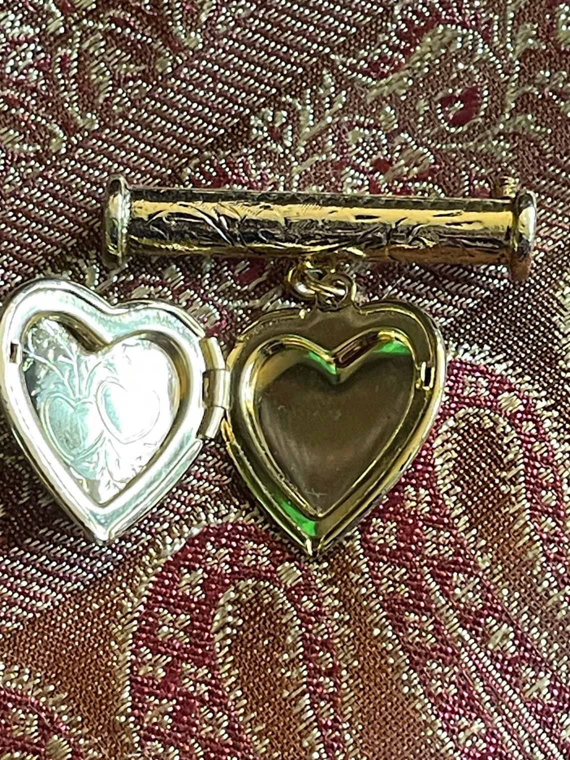 Vintage Goldtone Victorian Style Heart Locket Pin - Etsy