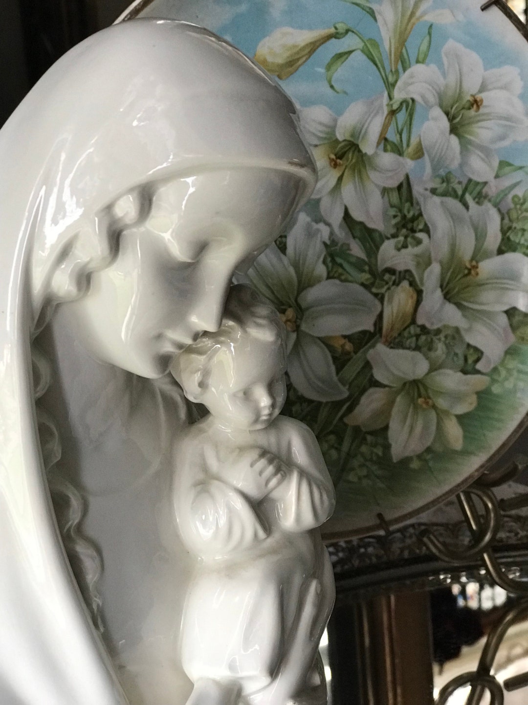 Vintage White Porcelain Goebel Madonna and Child Figurine Germany - Etsy