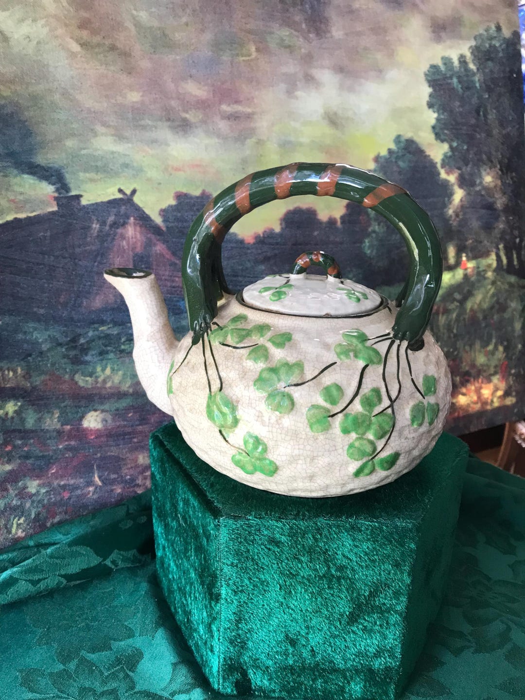 Antique Irish Porcelain Shamrock Teapot - Etsy