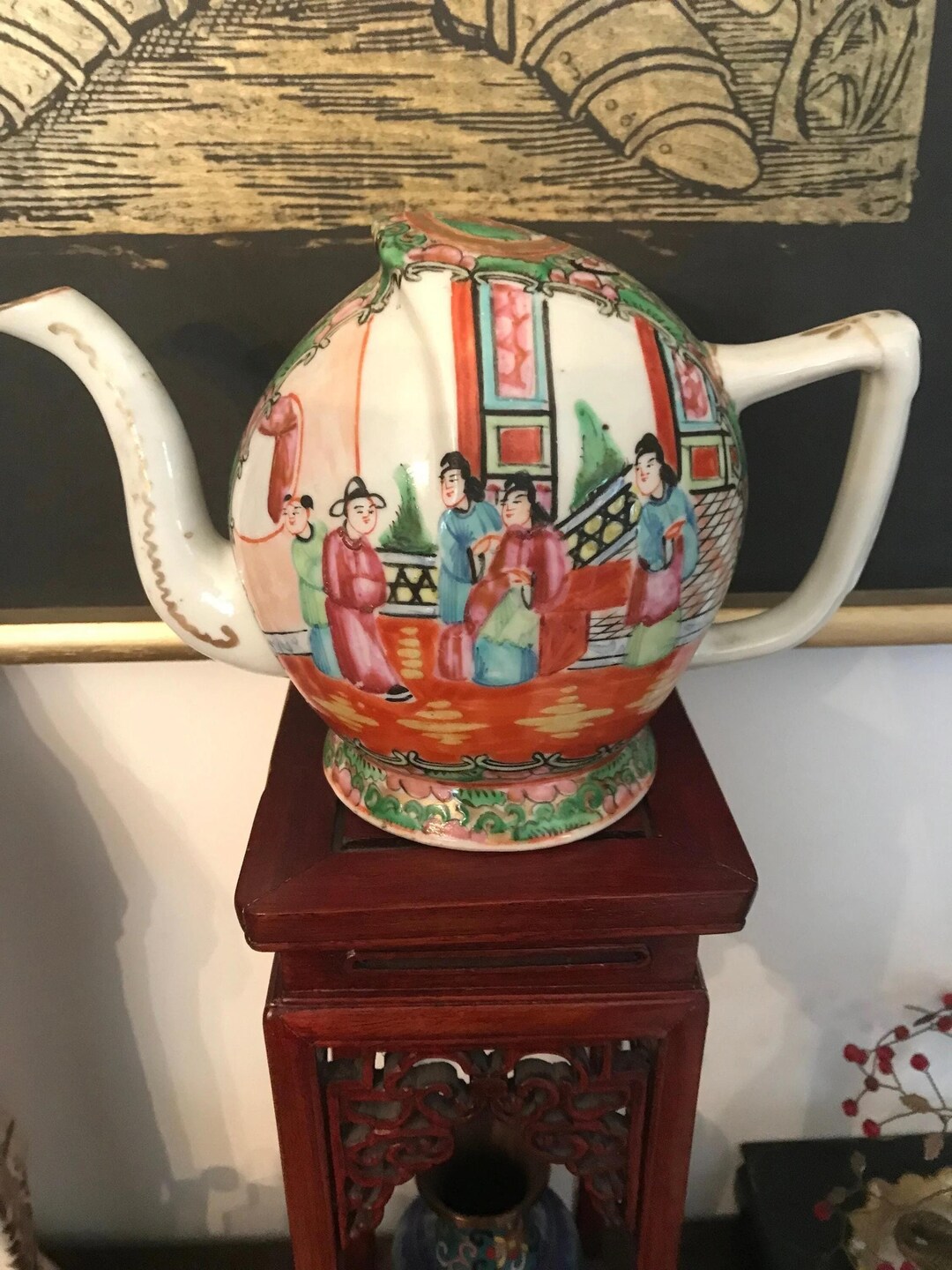 Antique Chinese Famille Rose Tea Puzzle Pot - Etsy