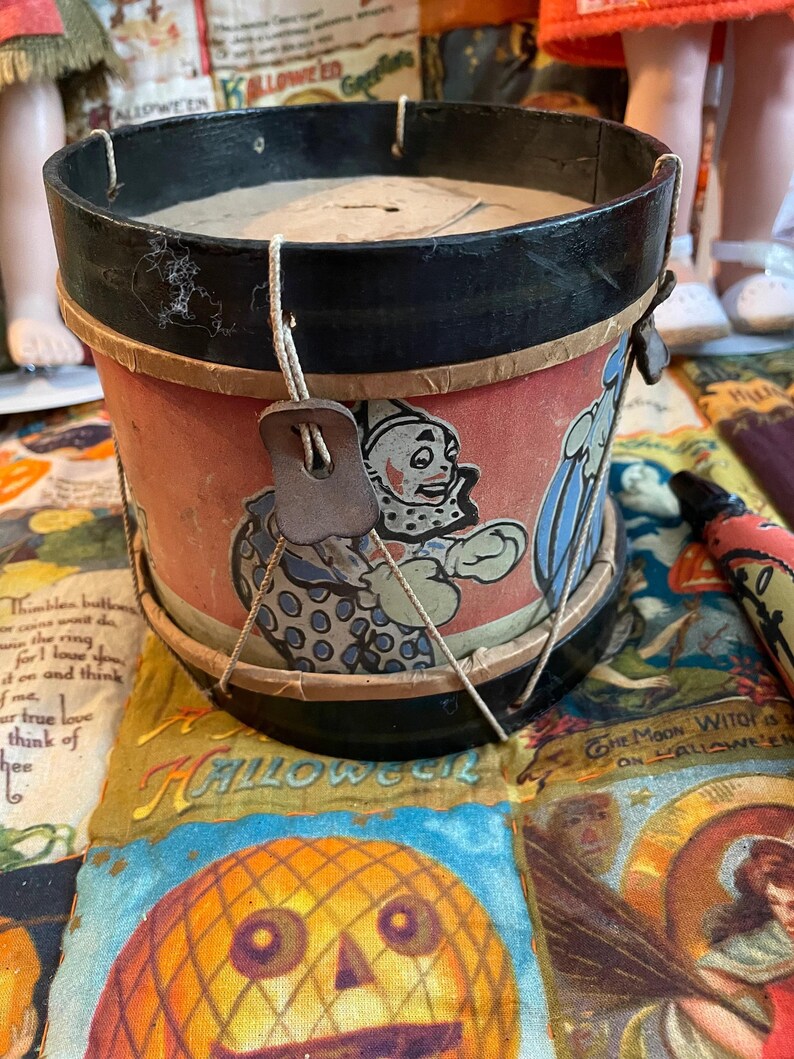 Antique Paper Mache Clown Drum(1920s) - Etsy