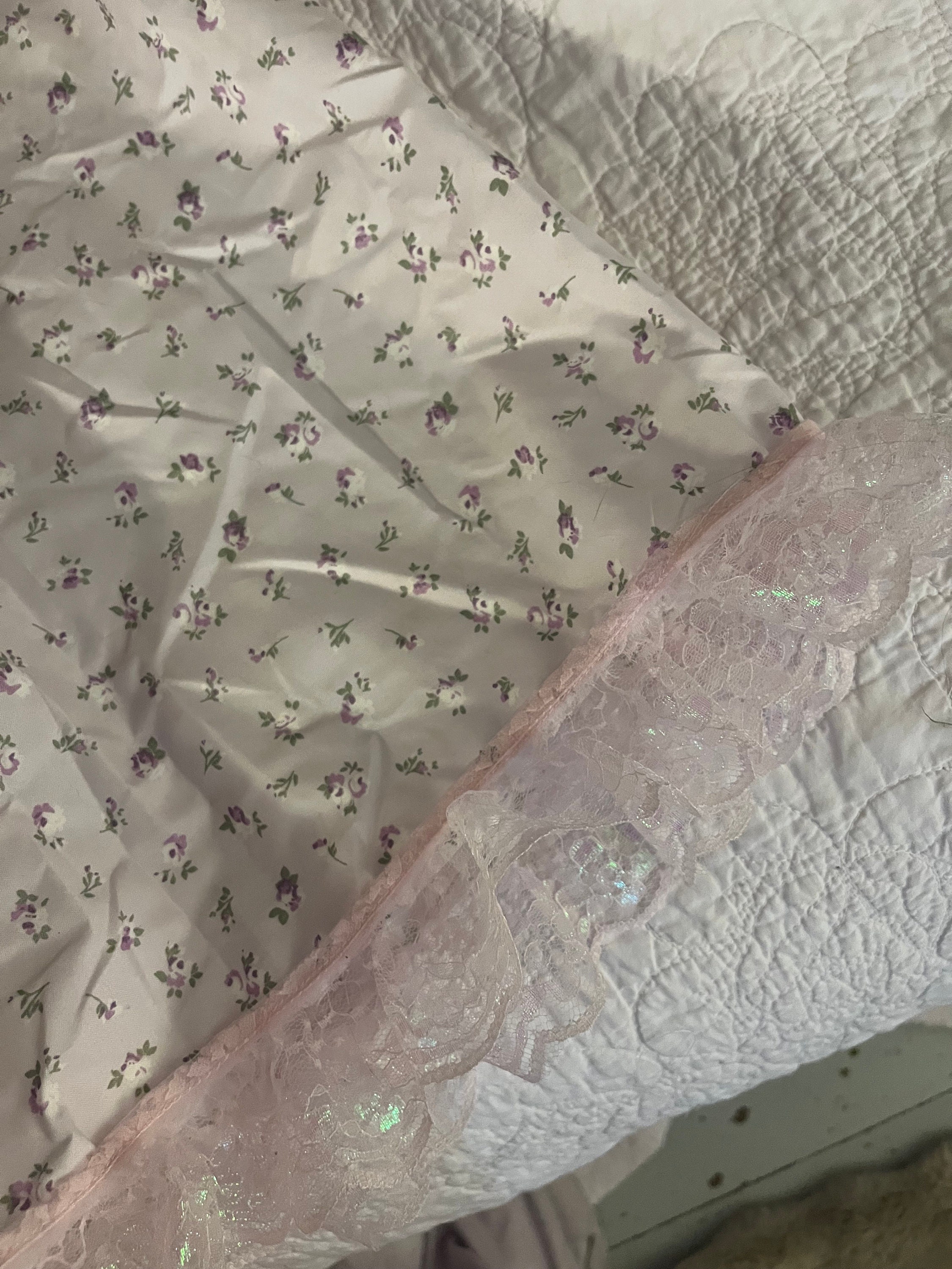 Purple Pink Lace Ribbon Bow Coquette Dress Shabby Chic S - Etsy