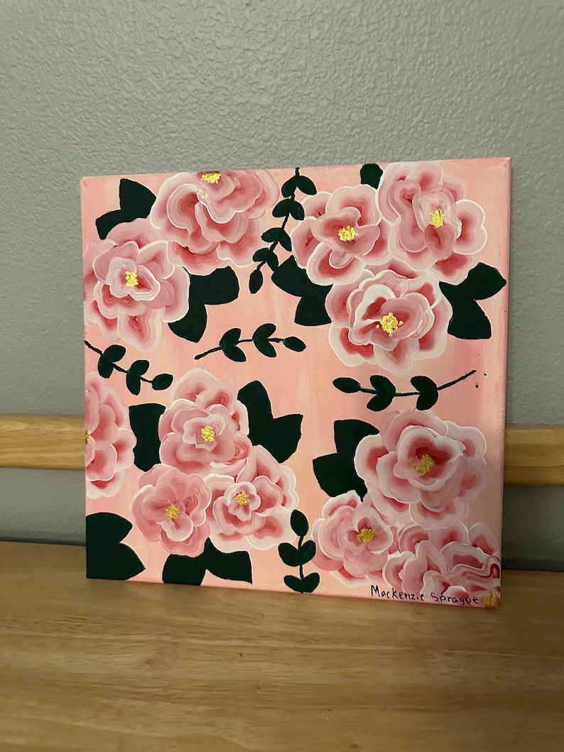 Acrylic Flower Painting - Etsy