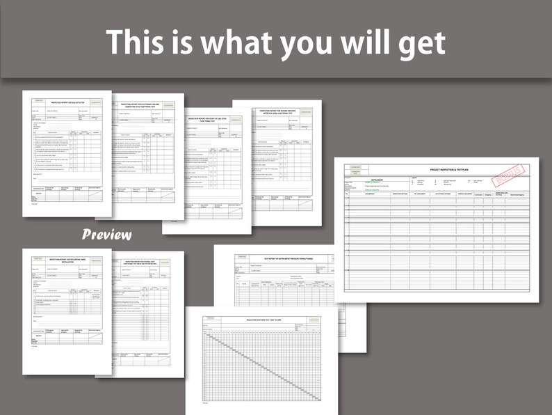 Document Inspection Test Plan ( ITP ) Editable Excel for Contraktor and ...